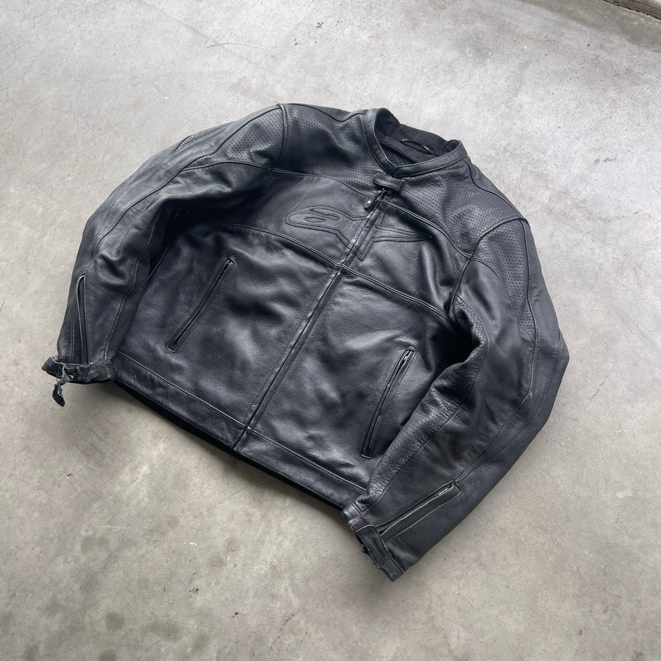 Alpinestars Leather Riding Jacket - Vintage Early 2000’s | eBay UK