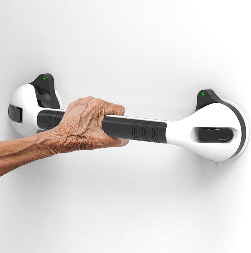 12in Suction Shower Grab Bar with Indicators, Balance Assist Steady ...