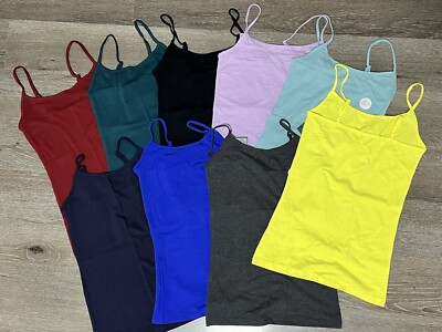 PRIMARK LADIES STRETCH CAMI STRAPPY CAMISOLE VEST TOP UK SIZES SUMMER ...