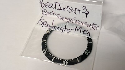 For Omega-Swiss Made Bezel Insert 38mm - BLACK, MENS Seamaster ...