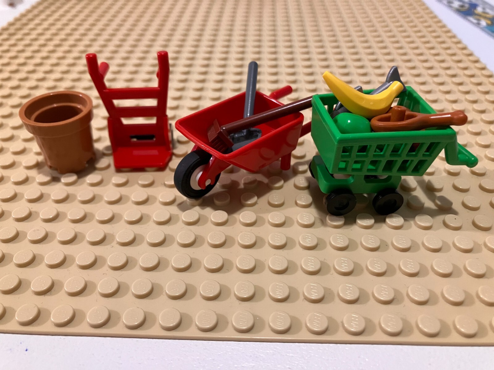 Lego Shopping trolley, Wheelbarrow, Hand Truck, Plant Pot (126) | eBay UK