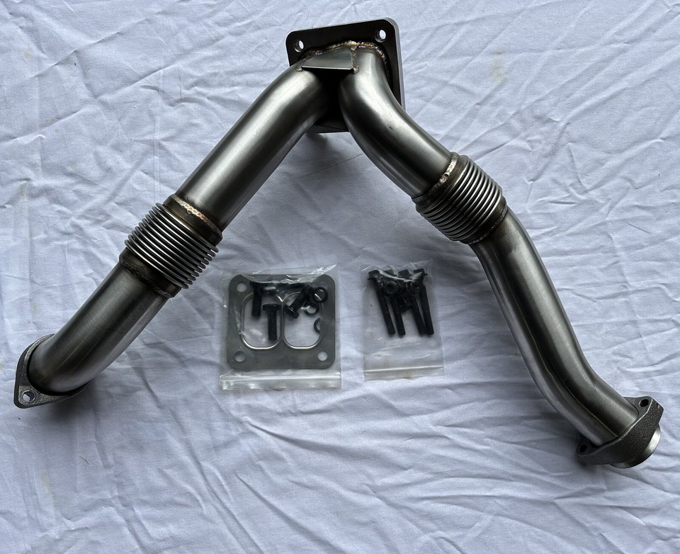 For 1994-1997 Ford OBS Diesel 7.3 Turbo Stainless Up Pipe Kit One Piece ...