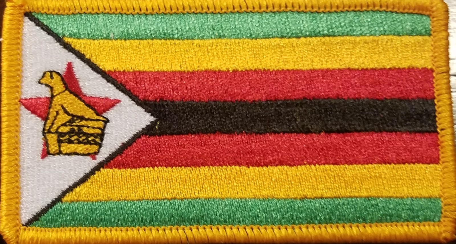 Zimbabwe Flag Patch W/ Hook Adhesive Fastener Tactical Southern Africa ...