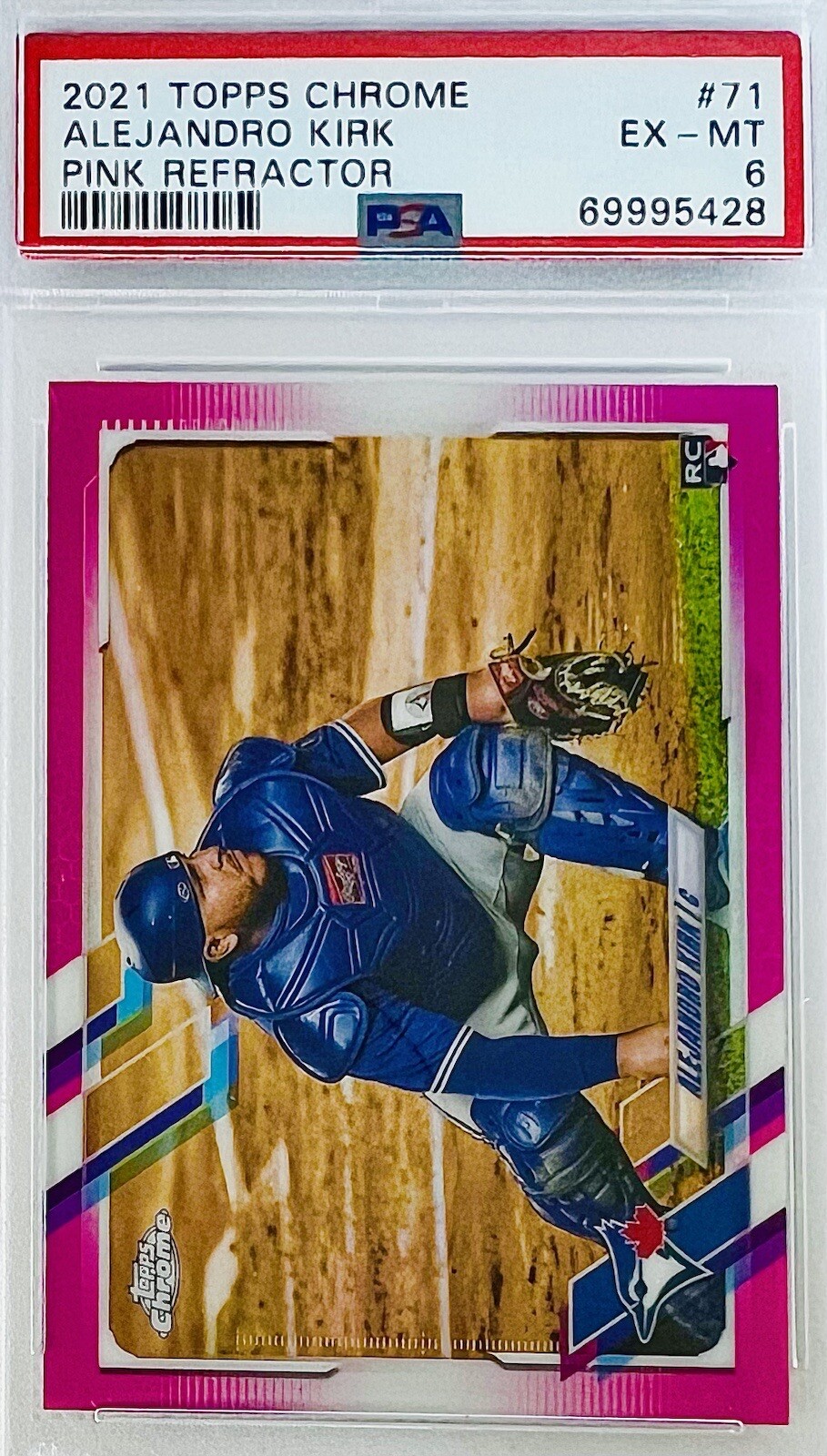 2021 Topps Chrome Alejandro Kirk RC Pink Refractor #71 PSA 6 🔥 Pop 1 ...