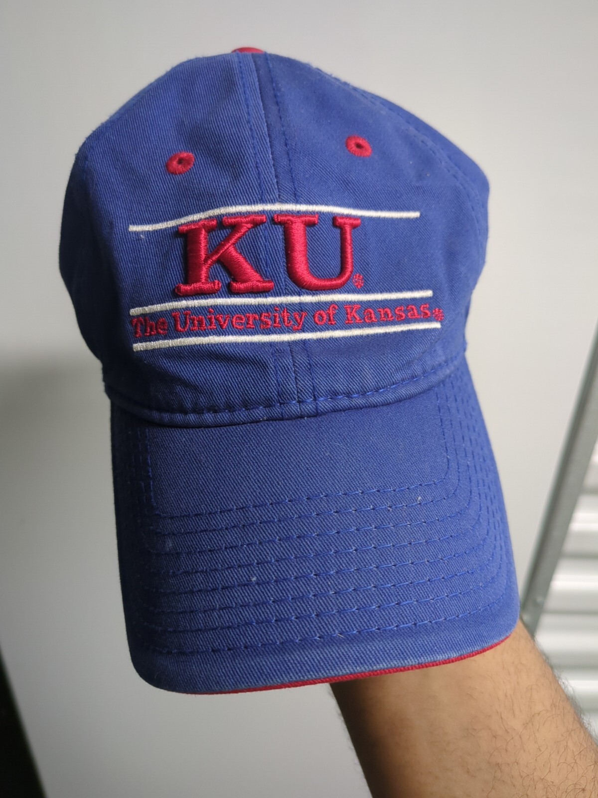 University Of Kansas Jayhawks Hat Cap Blue Red The Game adjustable A35 ...