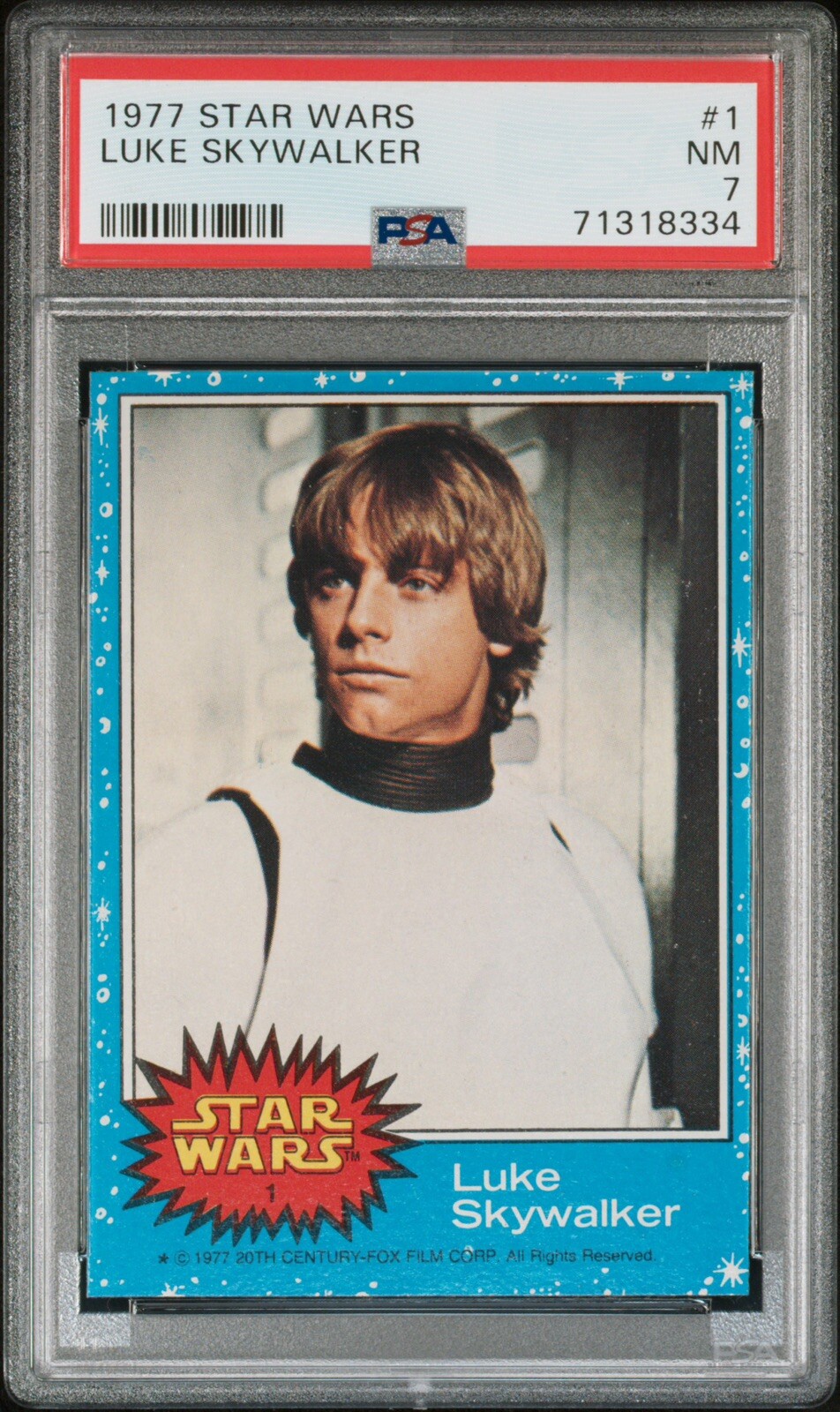 Luke Skywalker 1977 Star Wars #1 PSA 7 Near Mint Mark Hamill Rookie ...