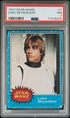 Luke Skywalker 1977 Star Wars #1 PSA 7 Near Mint Mark Hamill Rookie ...