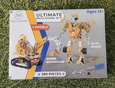 Maluvrian Ultimate Building Kit 2 Models Super Excavator & Elite Robot ...