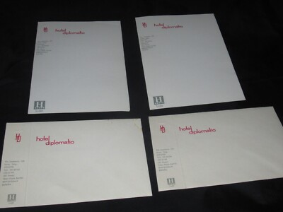 HOTEL DIPLOMATIC Barcelona Spain Vintage 2 Envelopes 2 Stationary Paper ...