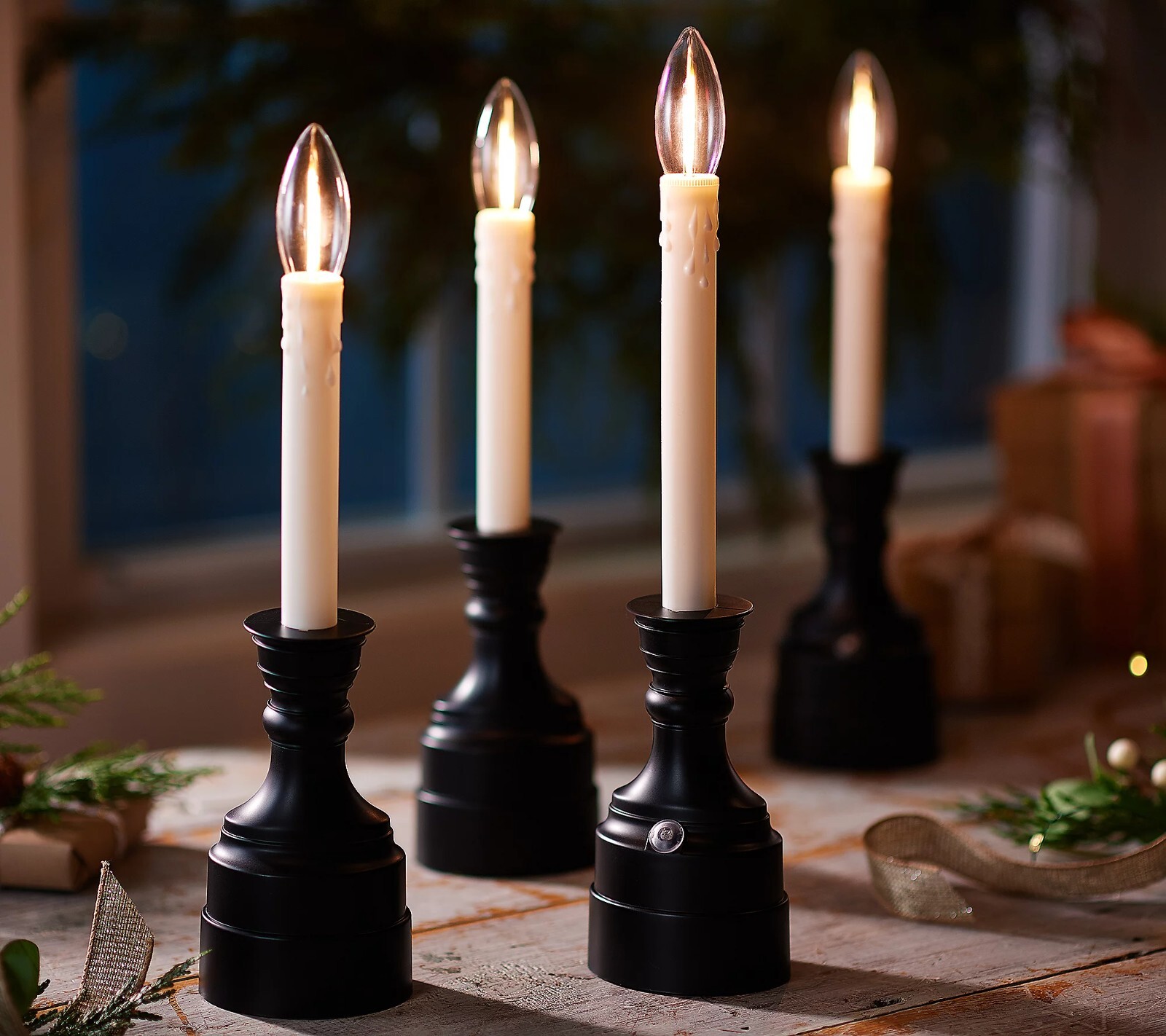 Bethlehem Lights Set of 4 PREMIUM Cordless Window Candles DIFF COLORS ...