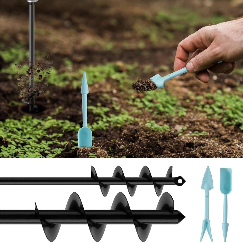 Garden Auger Drill Bit for Planting Flower Bulb Hole for 3/8"Hex Drive ...