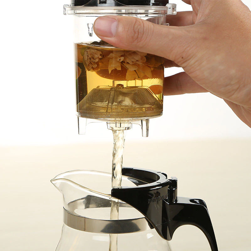 Heat Resistant Glass Tea Pot / Teapot Infuser for Loose Leaf Tea 600ml ...
