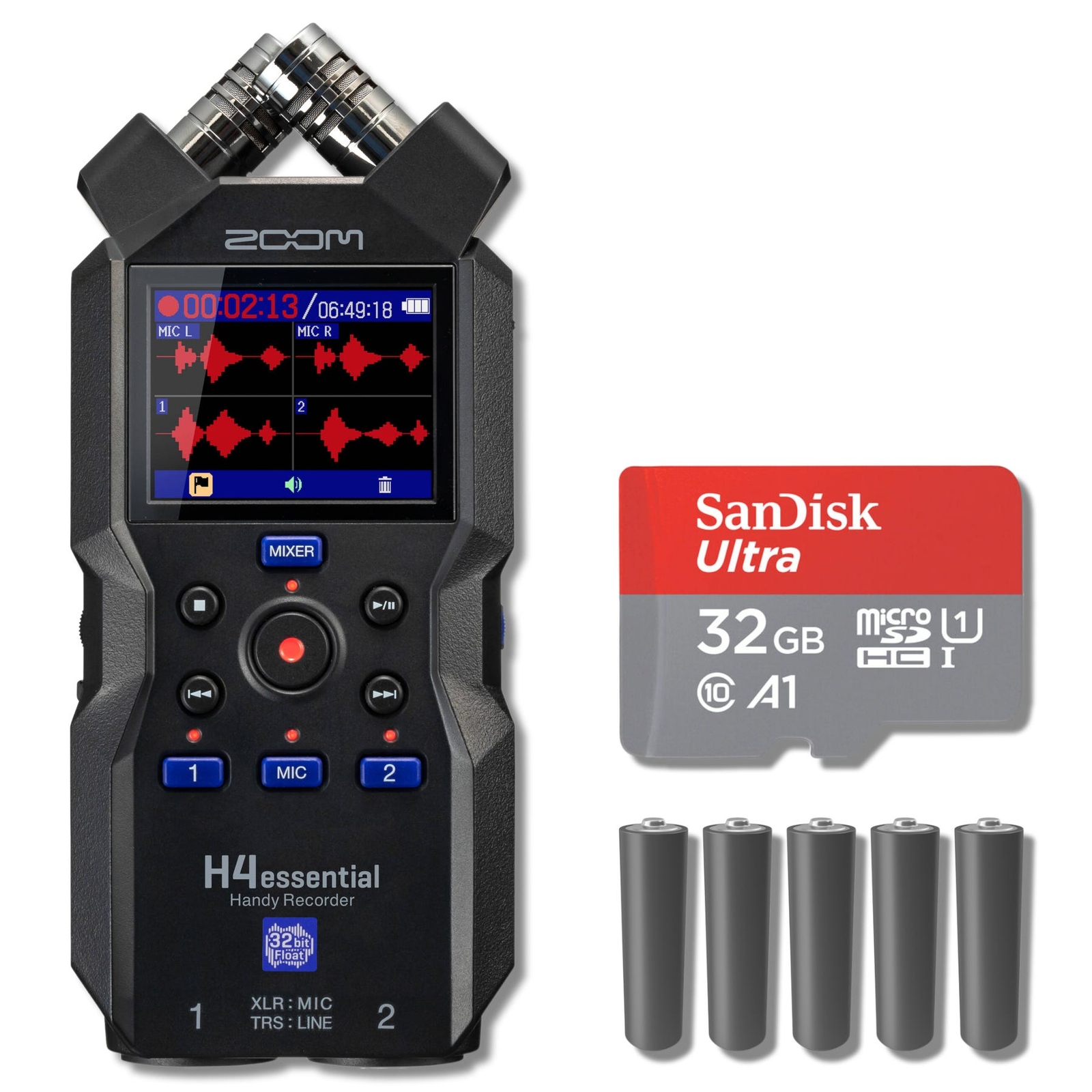 Zoom H4essential Recorder with 32GB microSD Card and Batteries | eBay