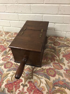 ANTIQUE VTG WOOD BALLOT BOX FRATERNAL VOTING W/MARBLES WOOD 17 X 7 X 5 ...