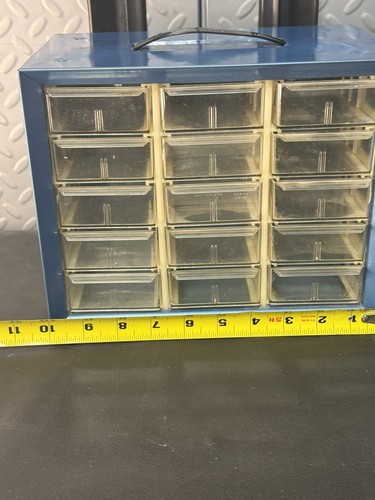Vintage AKRO-MILS 15 Drawer Metal Cabinet Bins Storage Organizer | eBay