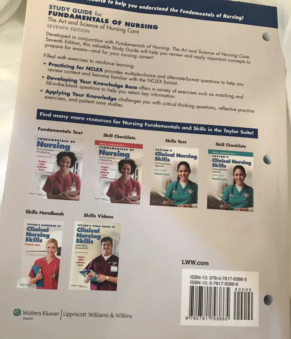 Study Guide For Fundamentals Of Nursing Study Guide /Book 7 Th Edition ...