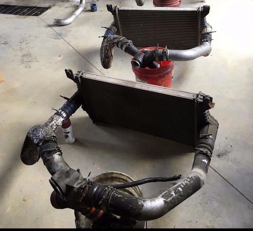 7.3 OBS Powerstroke Intercooler Kit W/ OEM FORD 6.0 Intercooler Early ...