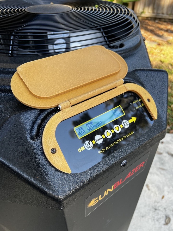 Custom Cover for LCD Display & Controls for AquaCal SunBlazer Pool ...