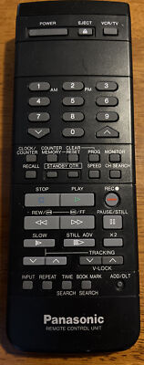 PANASONIC VSQS1051 VCR REMOTE CONTROL AG-1260 AG-1260P Tested Oem | eBay