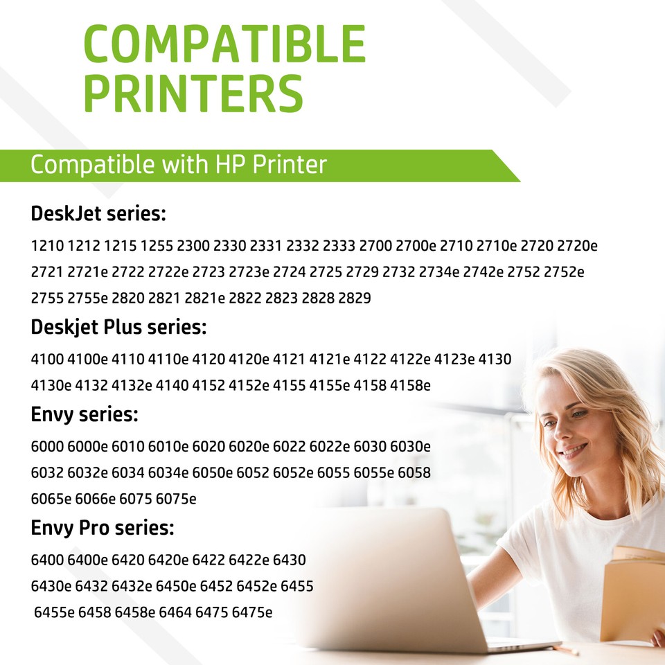 67XL Ink Cartridges for HP Ink 67 XL Deskjet 2752e 2755e 2700e 4152e ...