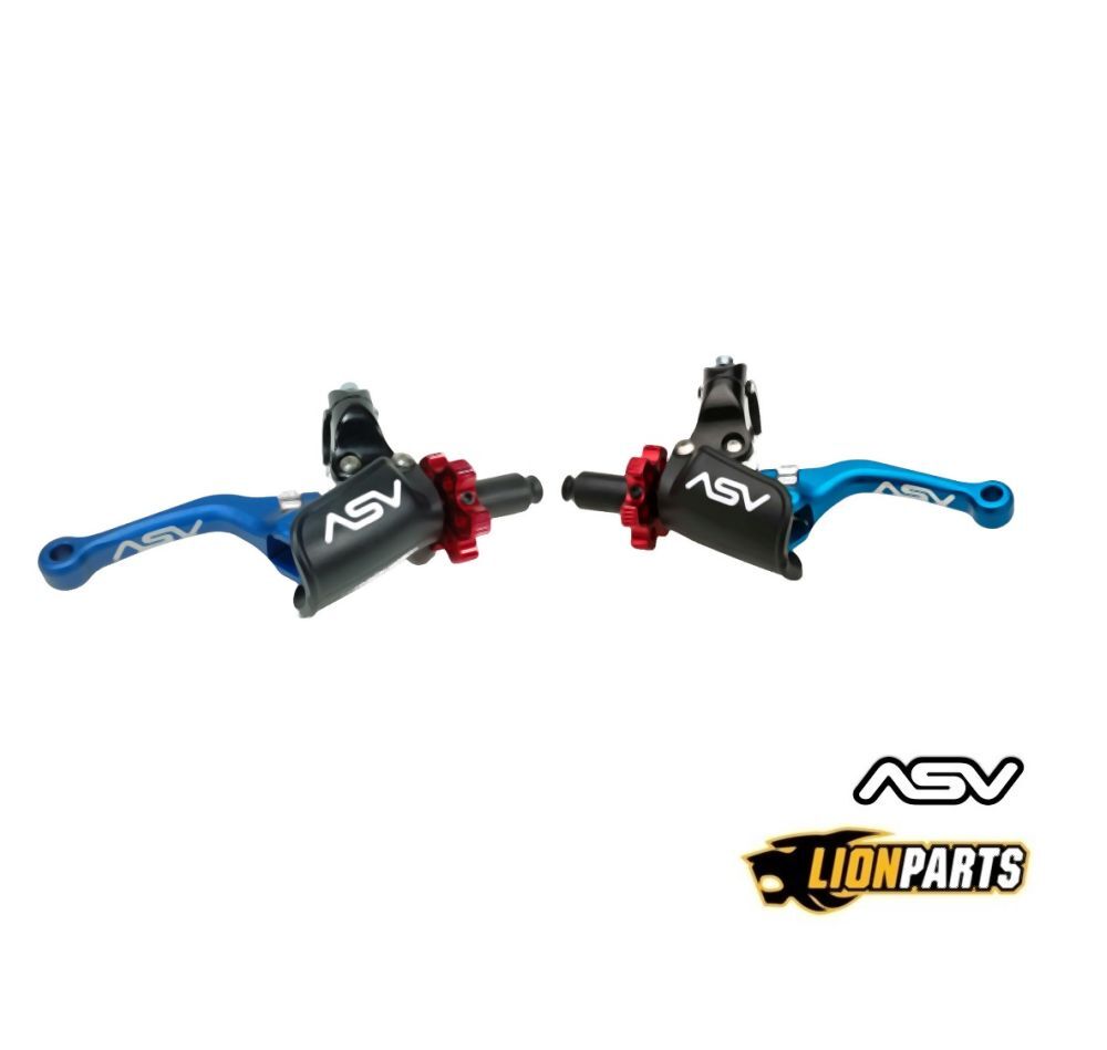 ASV Blue Off-Road Shorty Pro Perch Brake+Clutch Lever For Suzuki DRZ125 ...