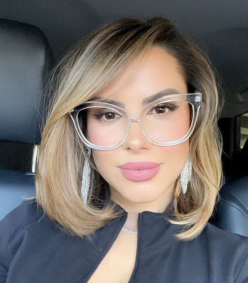 XXL OVERSIZED Cat Eye MISS GORGEOUS Clear Eyeglasses Glasses COMPUTER ...