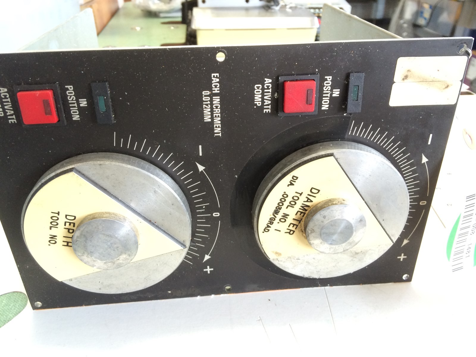 OLOFSSON 12-10009 3-06-89 TOOL CONTROL BOARD, 12-12001 REV A DIAMETER ...