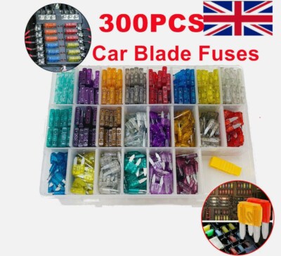 300 PCS Mini Car Fuses 2-35A Micro Bike Van Auto Fuse Mini Blade Set w ...