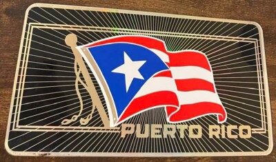 Puerto Rico Flag Booster License Plate Gorgeous Plate! | eBay