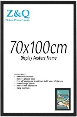 Black 70 x 100 cm Poster Frame Picture Photo Frame 100x70 cm Wall ...