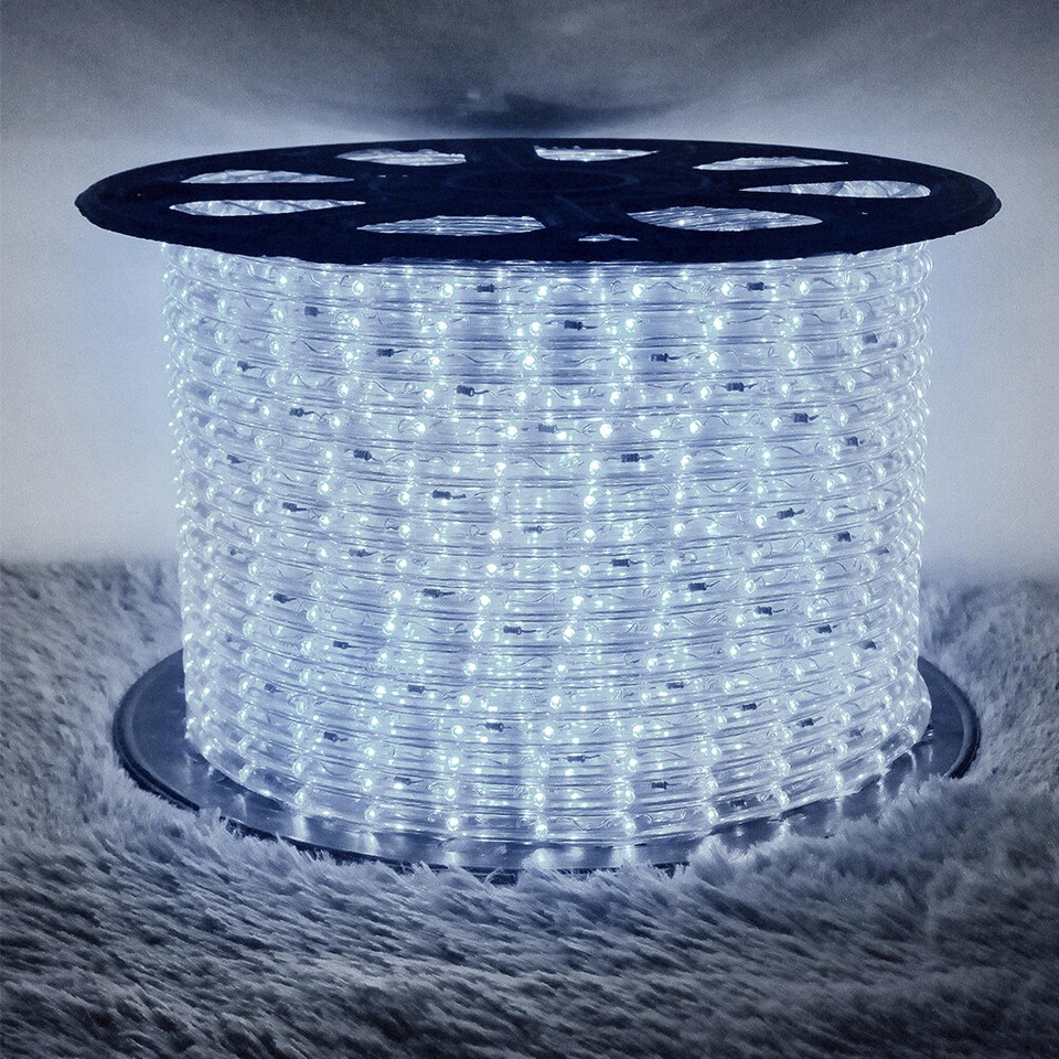 50/100/150/300ft LED Rope Light In/Outdoor Cuttable Flexible Lights ...
