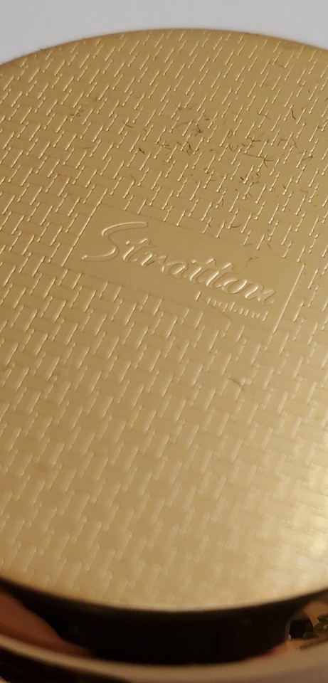 STRATTON ENGLAND PILL CASE COMPACT VINTAGE NEW Brown Leather | eBay