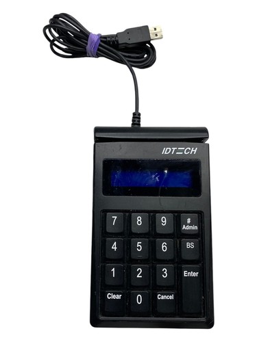 ID Tech IDKE-534833BL SecureKey Credit Card Reader/Swiper Black Keypad ...
