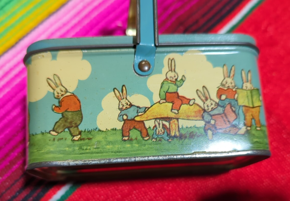 Vintage TINDECO Tin PETER RABBIT Candy Lunch Box Easter | eBay