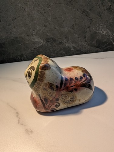 Vintage Mexican Tonala stoneware ceramic Painted Cat JORGE WILMOT ...