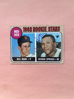 1968 Topps #314 Rookie Stars Boston Red Sox George Spriggs Autograph | eBay