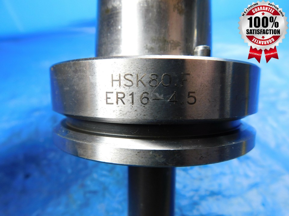 HSK80.F ER16 COLLET CHUCK TOOL HOLDER 4 3/8 PROJECTION HSK80.F ER16-4.5 ...