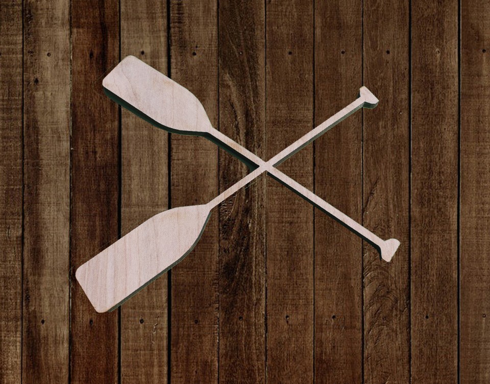Boat OARS Unfinished Wood Cutout DIY Crafts Door Hanger Wreath Lake ...