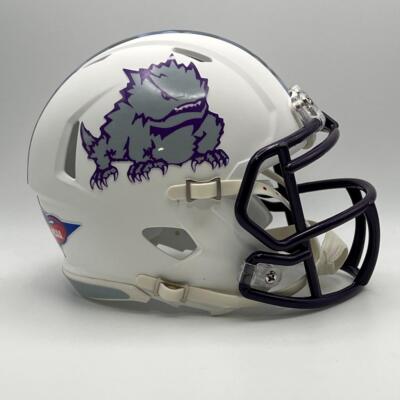 TCU Horned Frogs CUSTOM Concept Matte White Grey Frog Mini Football ...