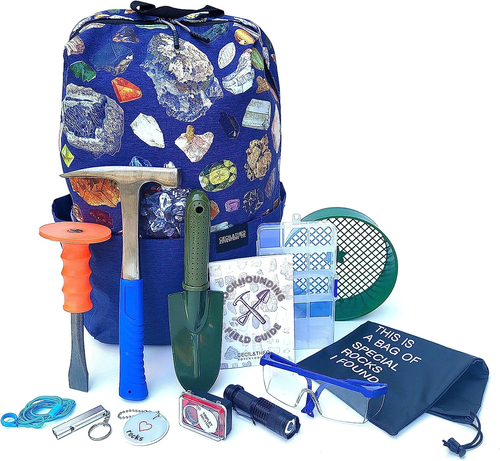 Rockhounding Tools - Geology Rock Pick Hammer Kit W/ 32 Page Rock ...