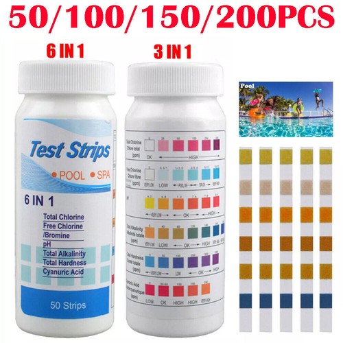 200PCS Chlorine Dip Test Strips Swimming Pool Water SPA Hot Tub PH ...