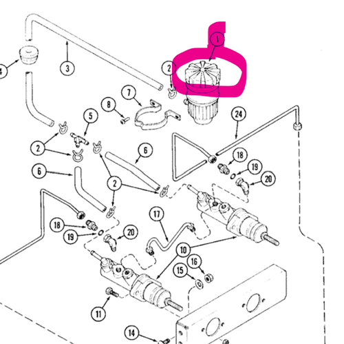 Brake Reservoir Cap for David Brown 885 990 995 1210 1212 1410 1490 ...