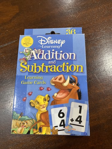 Disney Pixar Learning Addition and Subtraction Learning Game Cards ...