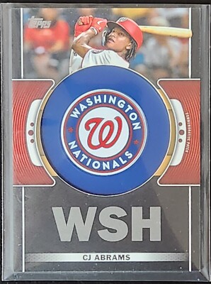 2023 Topps Series 1 CJ ABRAMS Team Logo Patch Card #TLP-CJA #'d/299 ...