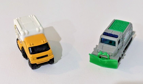 Matchbox Orange and White Snow-tracker and Green and Grey Snow Plow Set ...