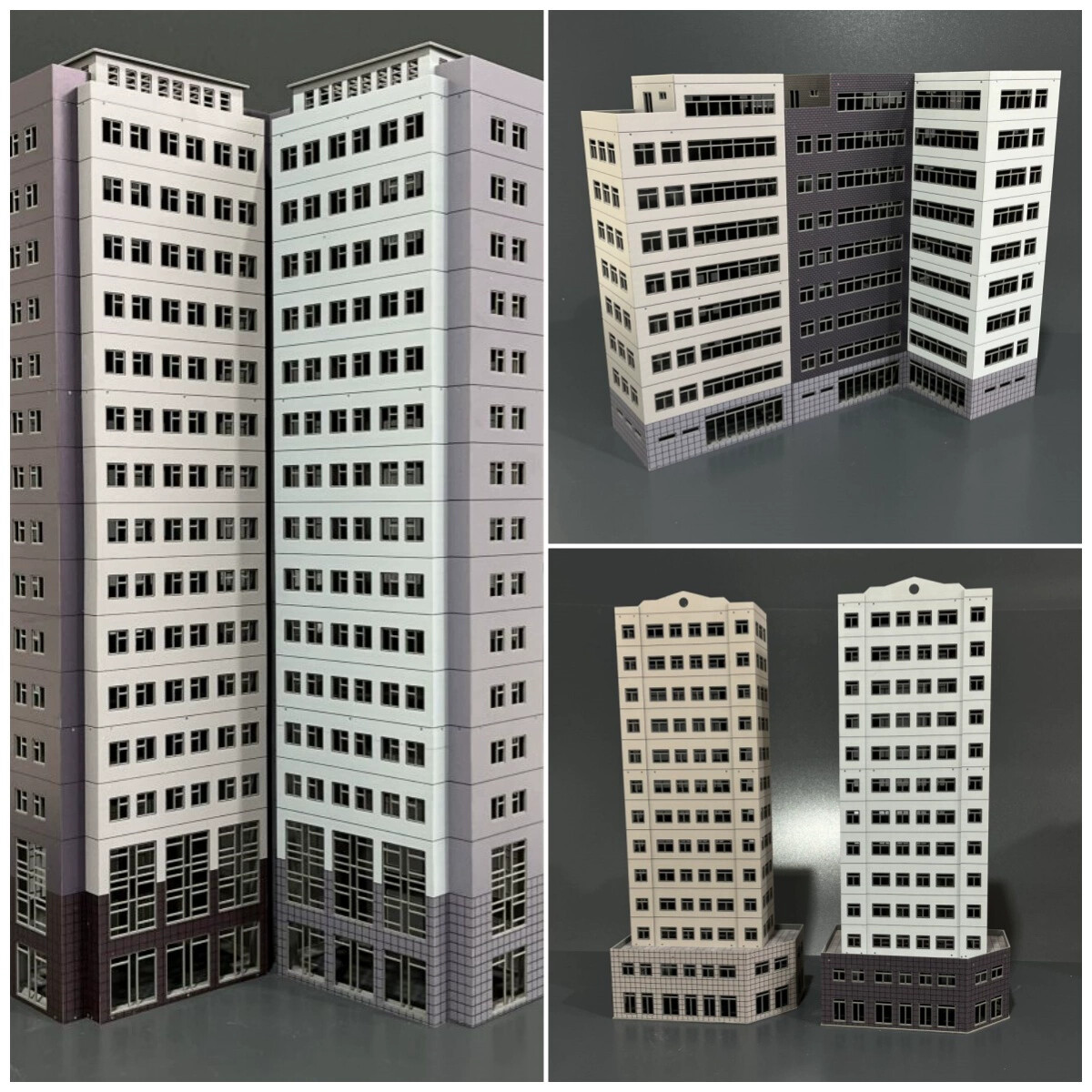 HO Scale 1:87 Buildings City Scene Model Train Railway Modern Office ...