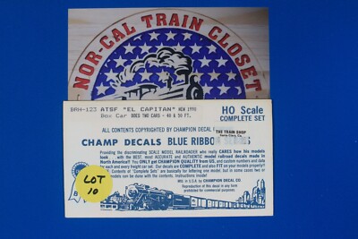 Champ HO Scale ATSF "El Capitan" 40' & 50' Box Cars Does 2 Cars Lot #10 ...