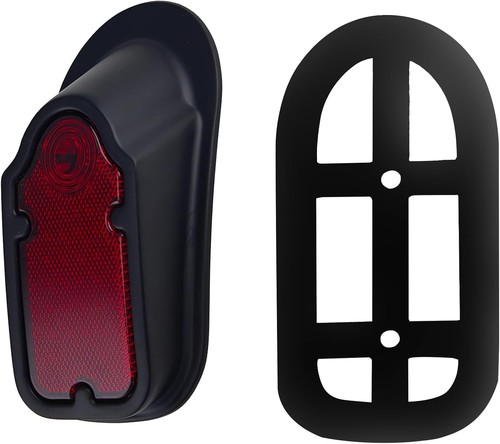 Motorcycle LED Tombstone Tail Light Rear Brake Lamp Red Lens for Harley ...