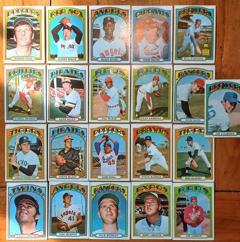 1972 Topps Baseball * Lot of 21 * Good-Very Good 3nd Series, No Dups ...