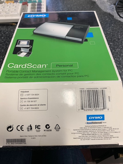DYMO CardScan Personal Card Scanner Portable System for PC 0P24060#2 ...